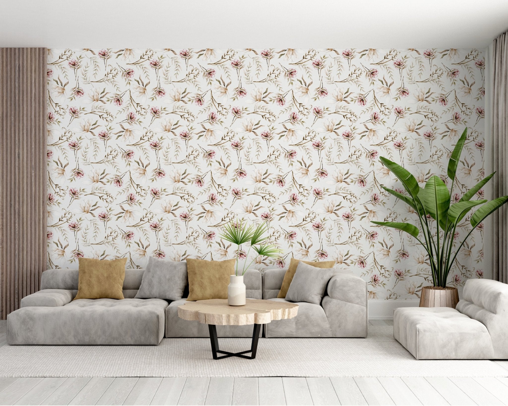 Roses & Greenery Floral Wallpaper – ChicoBumBum